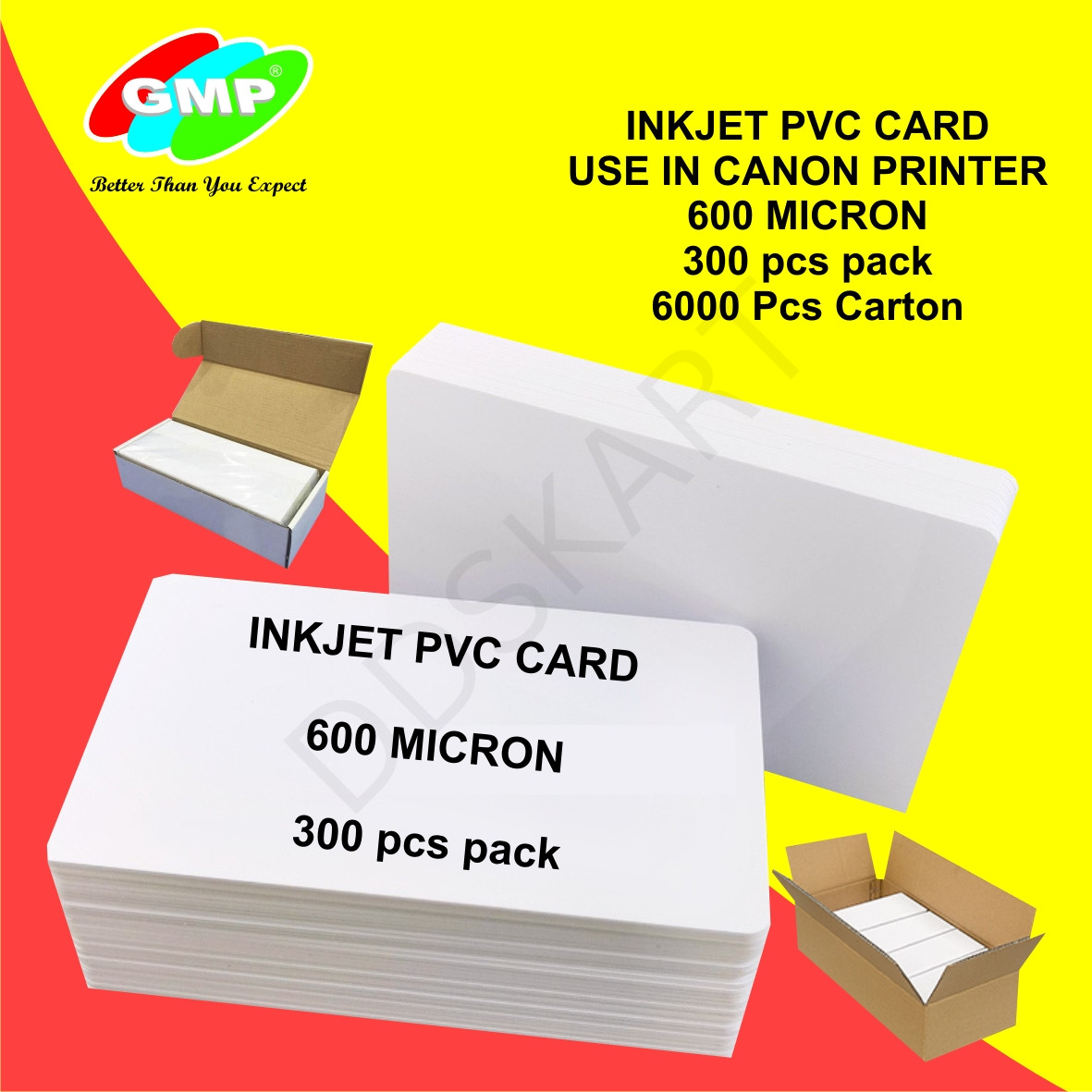 GMP 600 Micron Inkjet PVC Cards (300 pcs)