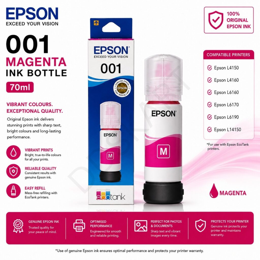 Epson 008 Magenta Ink Bottle Original 70ML for Epson L6460 L649