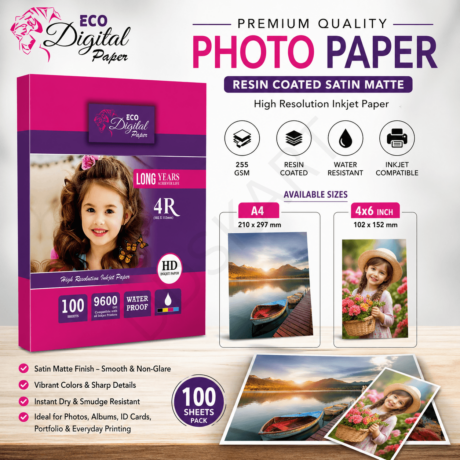 GMP Glossy Photo Paper A4 Inkjet – 130-230 GSM Quality Print