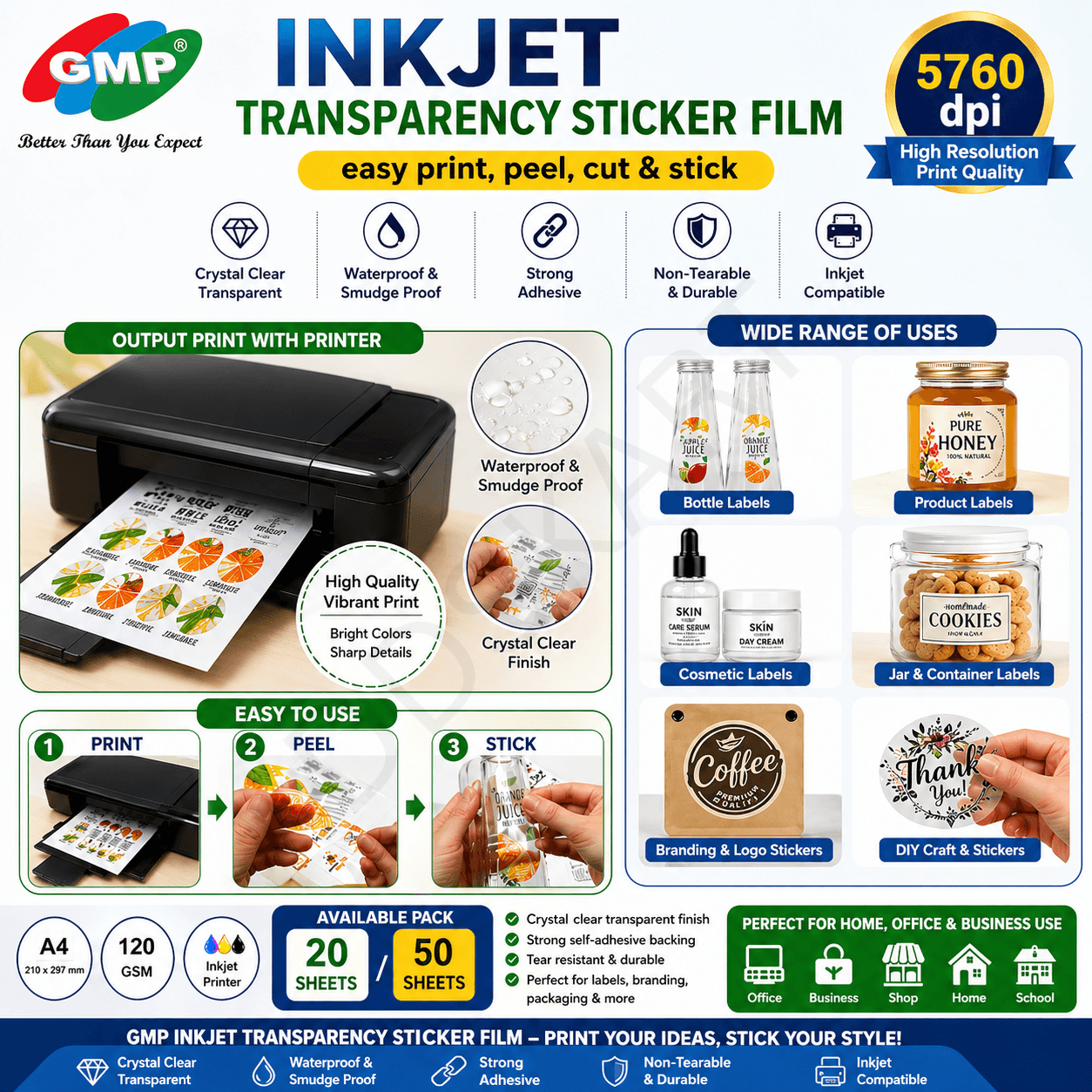 Self Adhesive Paper – Printable Sticker Sheets Online