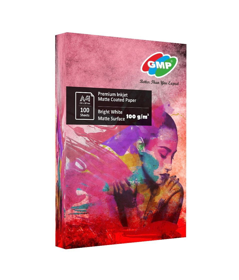 GMP A4 100gsm Inkjet Matte Coated Paper (100 Sheets)