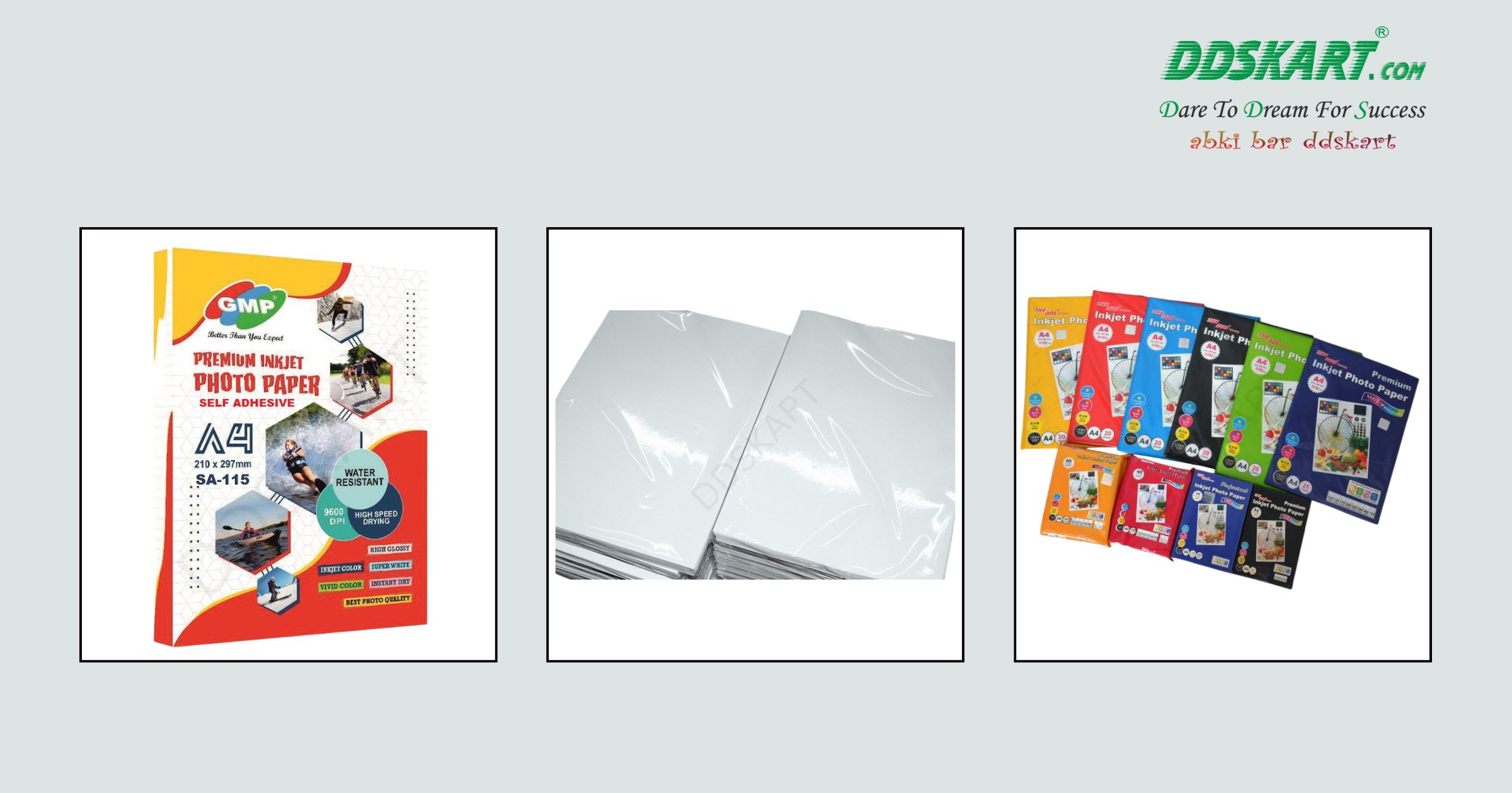 GMP A4 Glossy Self-Adhesive 115gsm Inkjet Photo Stickers (100 Sheets ...